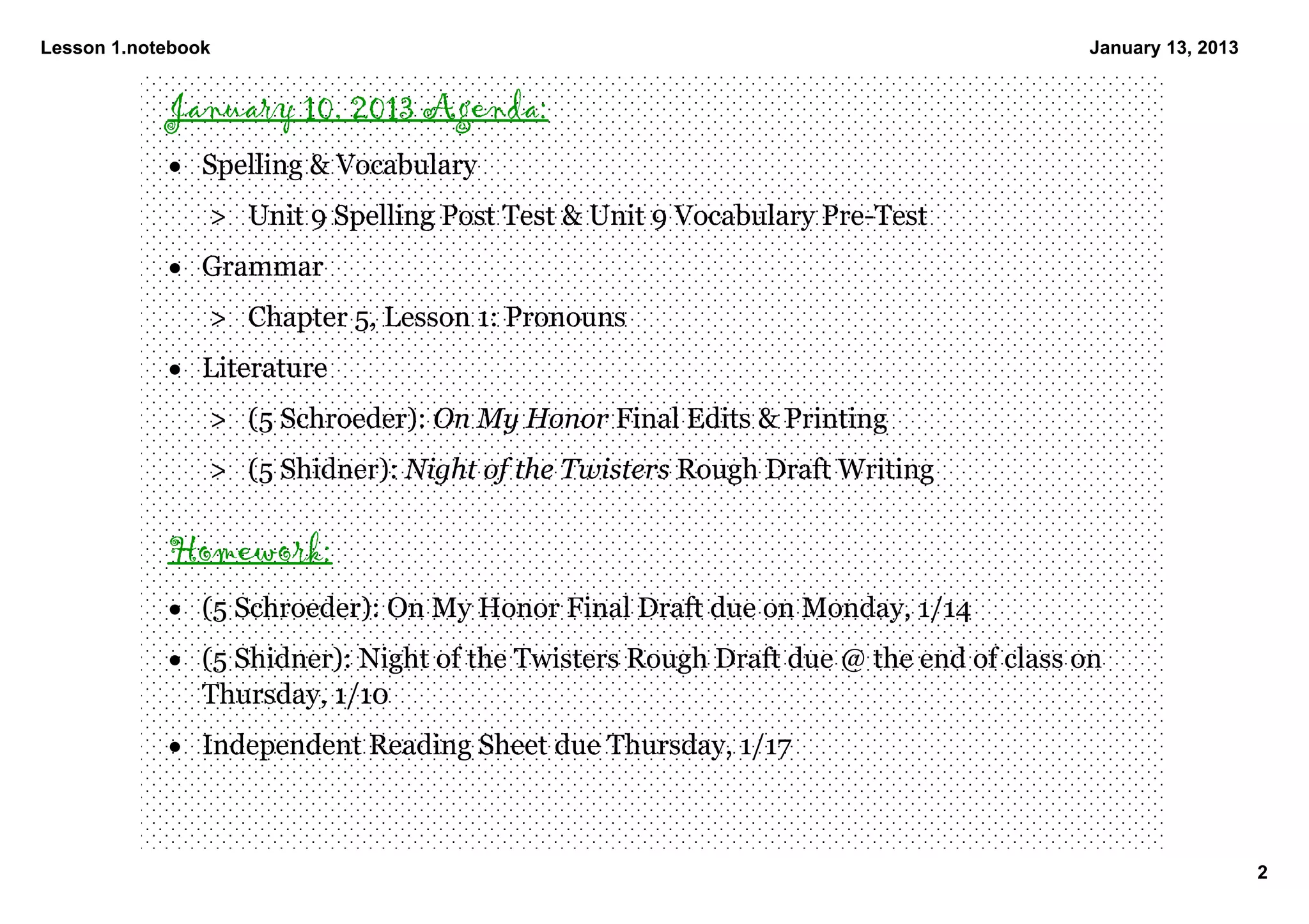 Unit 5, Lesson 1 | PDF