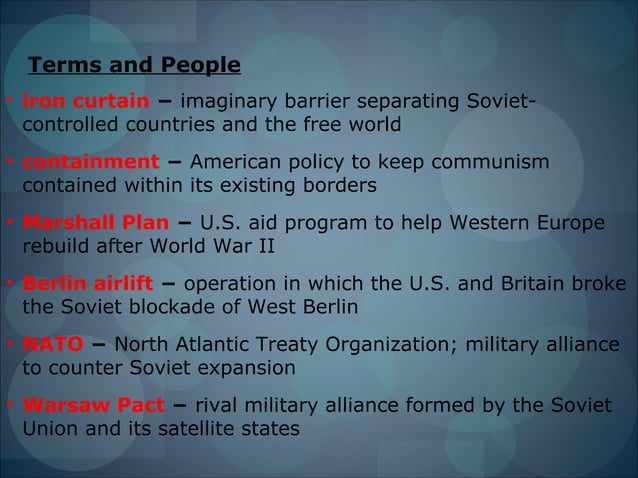 Unit 5 lesson 1 the cold war begins | PPT