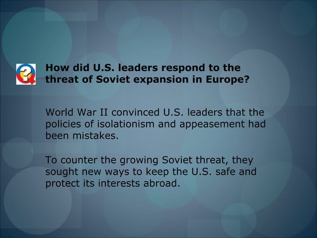 Unit 5 lesson 1 the cold war begins | PPT