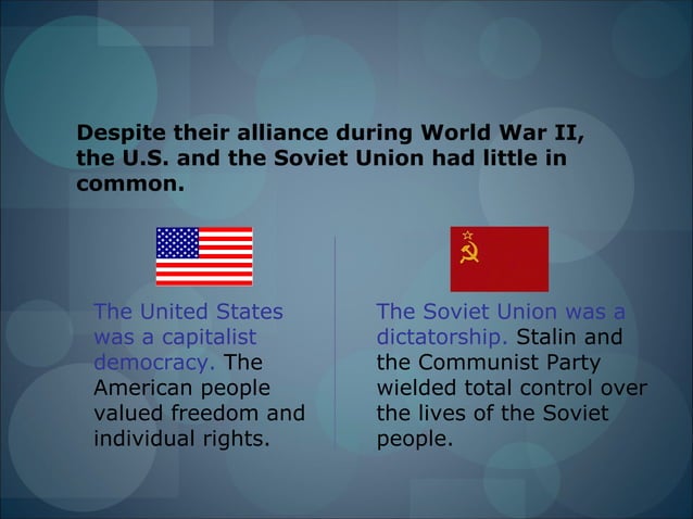 Unit 5 lesson 1 the cold war begins | PPT