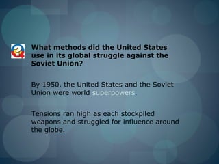 Unit 5 lesson 3 the cold war expands | PPT | Arms & Ammunition ...