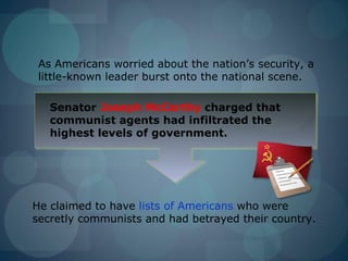 Unit 5 lesson 4 the cold war at home | PPT