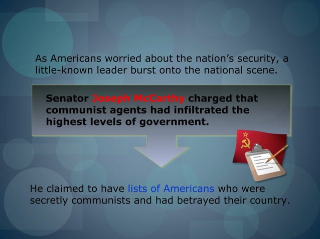 Unit 5 lesson 4 the cold war at home | PPT