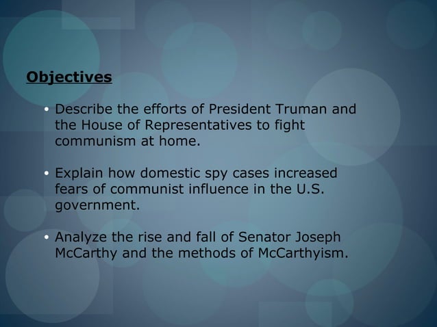 Unit 5 lesson 4 the cold war at home | PPT