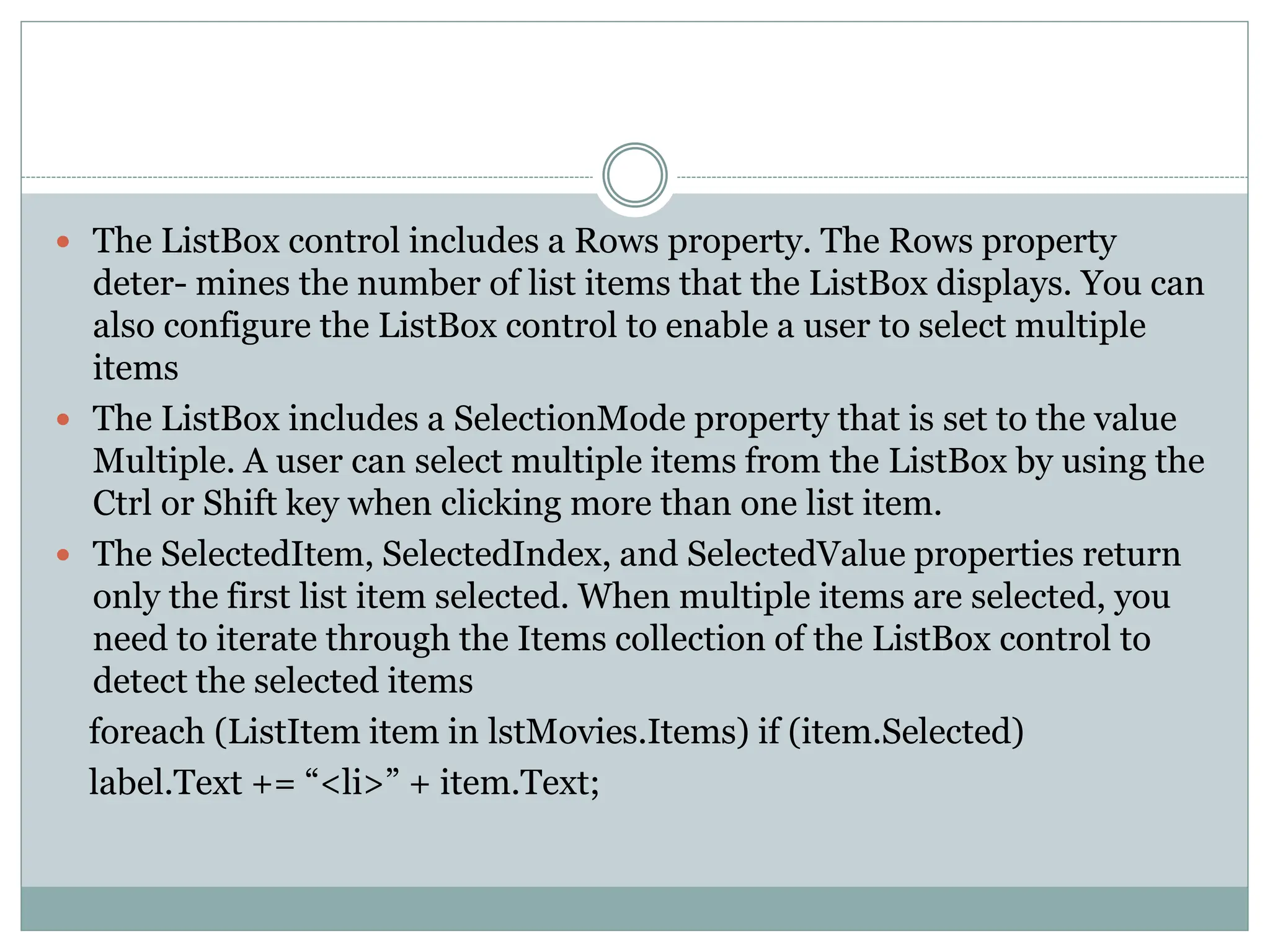 UNIT 5 list controls.pptx | Web Design and HTML | Internet