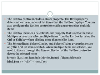 UNIT 5 list controls.pptx