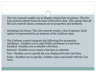 UNIT 5 list controls.pptx