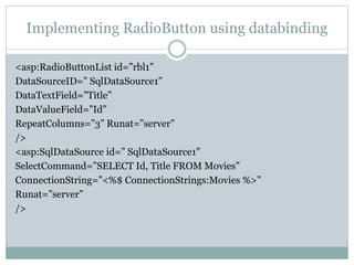 UNIT 5 list controls.pptx | Web Design and HTML | Internet