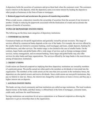 UNIT-5 DEPOSITORY AND CUSTODIAL SERVICES | DOCX