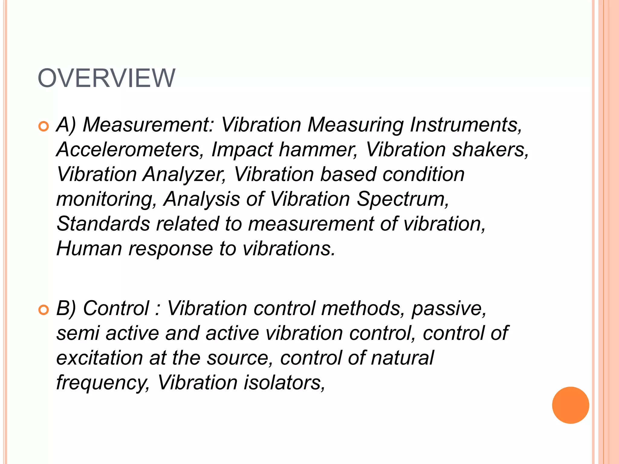Measurement & Control of Vibration | PDF