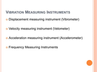Measurement & Control of Vibration | PDF