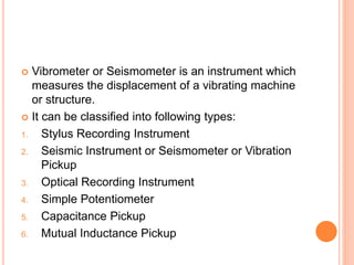Measurement & Control of Vibration | PDF