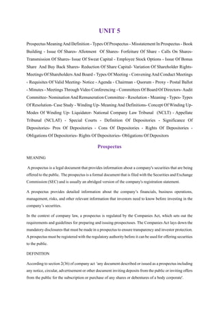 legal aspects for business UNIT - 5 Notes | PDF