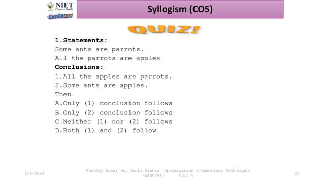 Optimization and numeric techniques.pptx