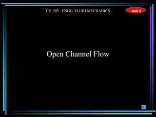 Unit 5 Open Channel flow.pdf Unit 5 Open Channel flow | PDF