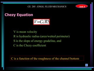Unit 5 Open Channel flow.pdf Unit 5 Open Channel flow | PDF