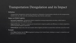 global logistics- definition,forces motivating globalization, financial ...