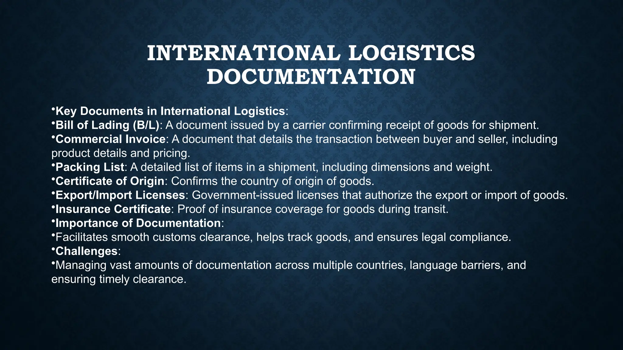 global logistics distribution in supply chain management | PPTX