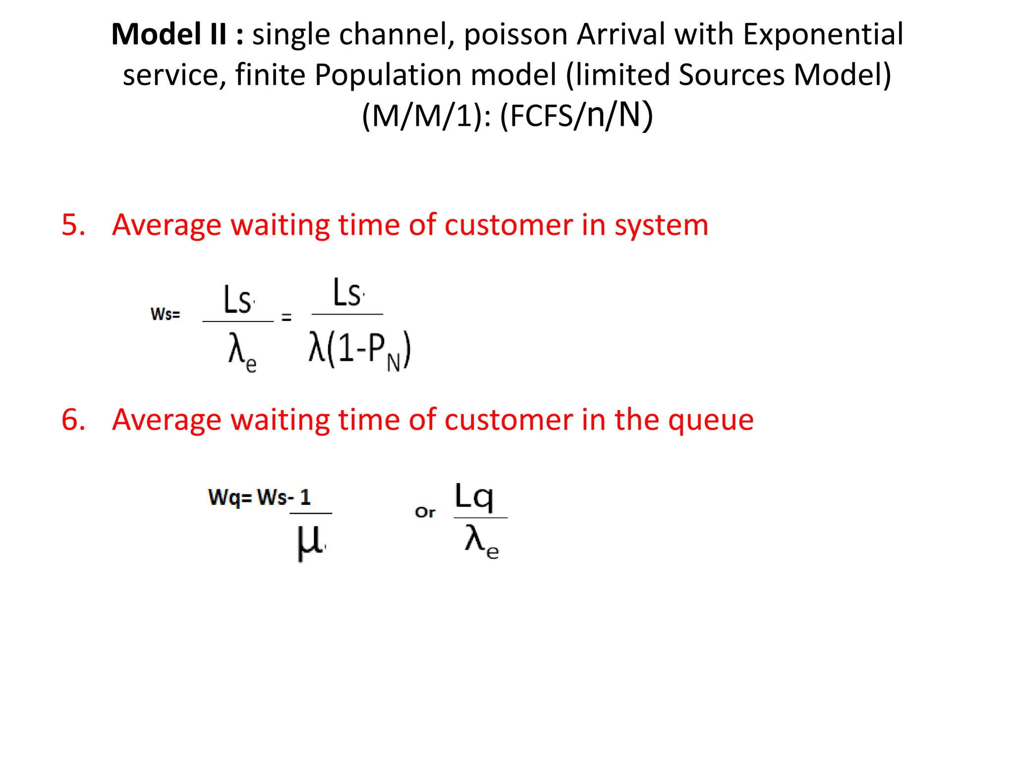 Unit 5 Part II-Queuing Models.pptx _MFCS 2 | PPTX