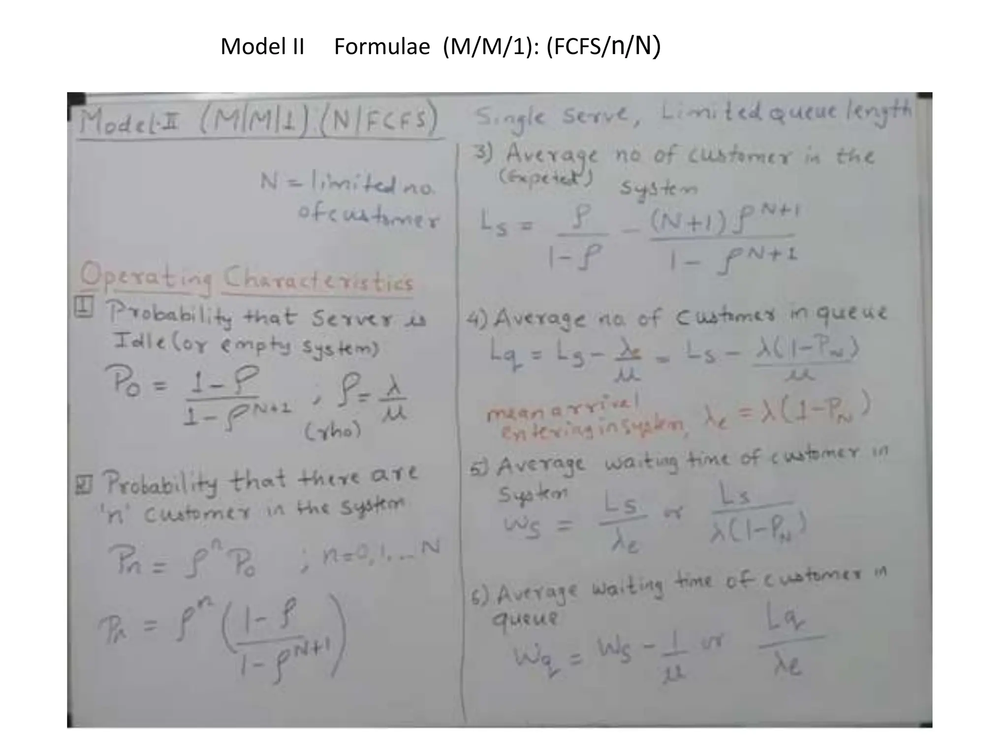 Unit 5 Part II-Queuing Models.pptx _MFCS 2 | PPTX