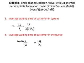 Unit 5 Part II-Queuing Models.pptx _MFCS 2 | PPTX