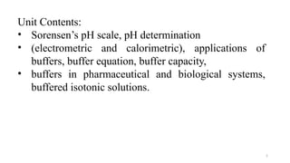 Unit 5 pH, buffers.pRESENTATION SEMII B. | PPTX