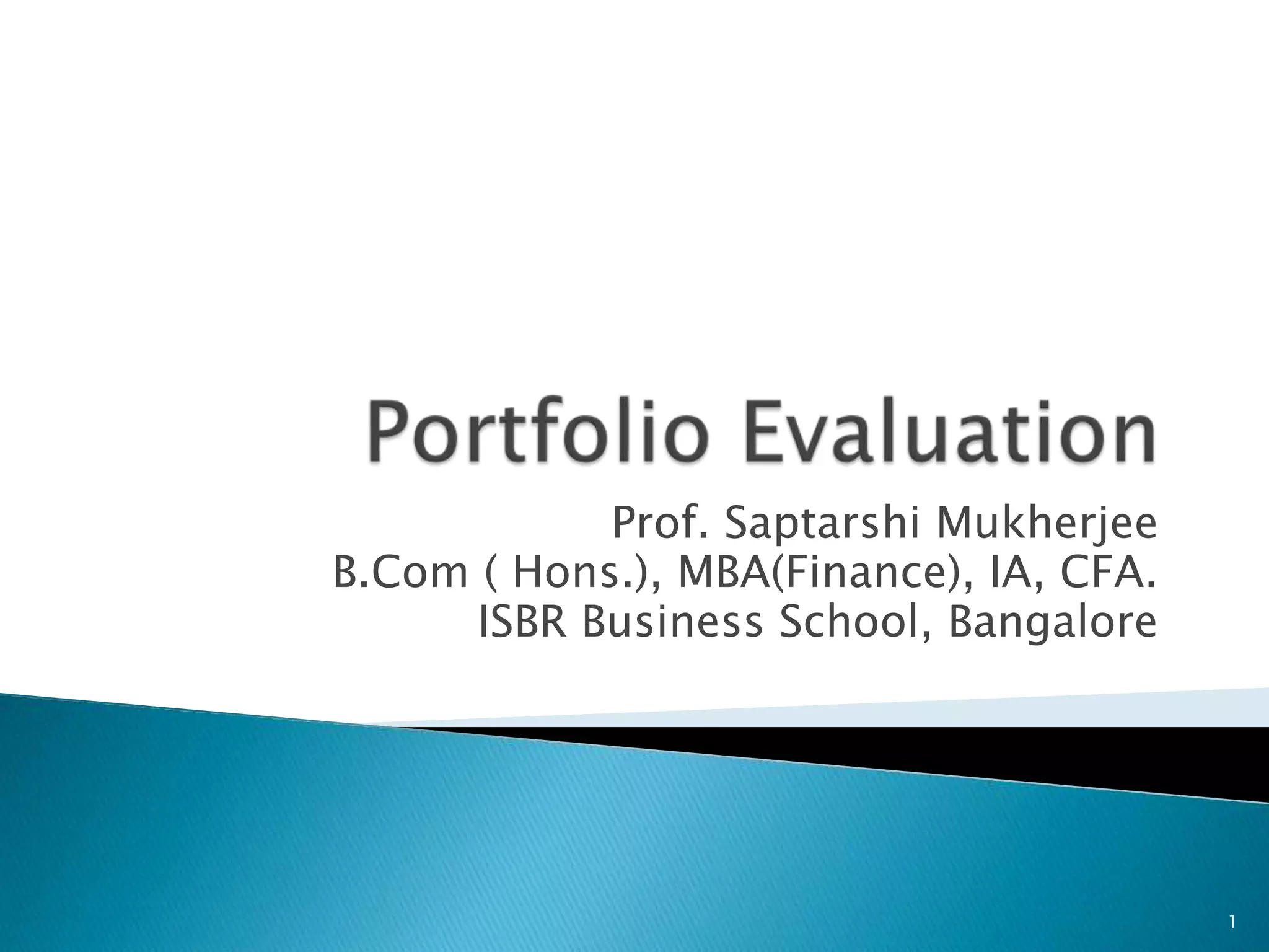 Unit 5 portfolio Management | PPTX