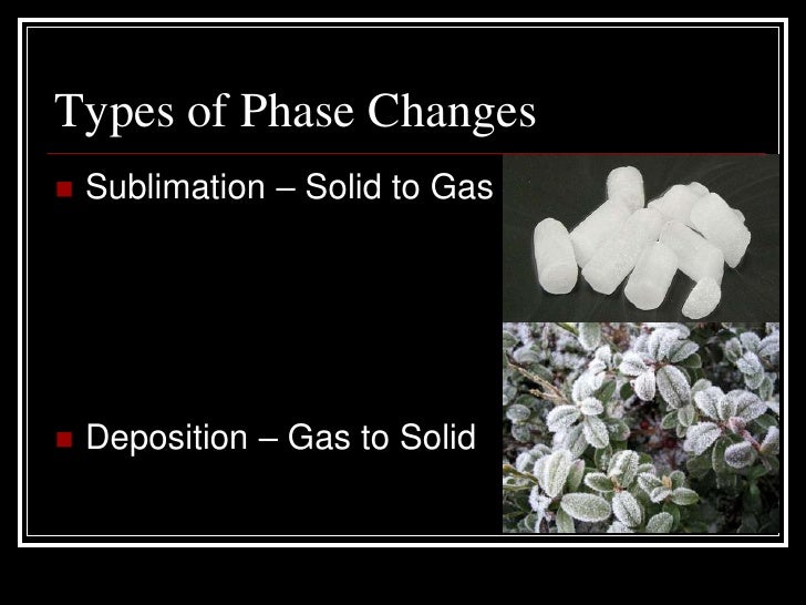 Deposition Example Gas To Solid