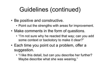 Peer-Review Guidelines Lecture | PPTX | Education