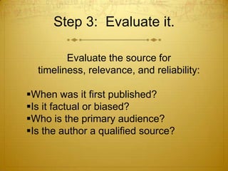 What is an Annotated Bibliography? | PPT