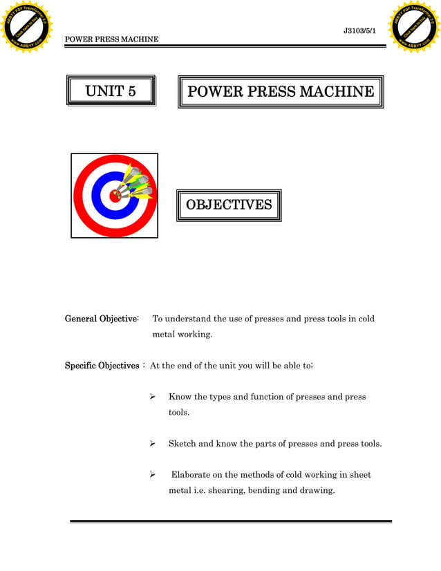 Unit5 Power Press Machine | PDF
