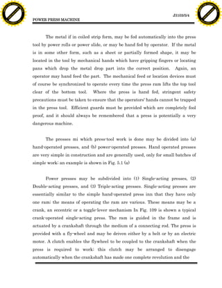 Unit5 Power Press Machine | PDF