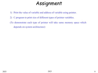 Pointer in C: declaration and initialization | PPT