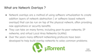 Unit 5 pptx which explains the concepts of the Network, Overlay, Concepts | PPT