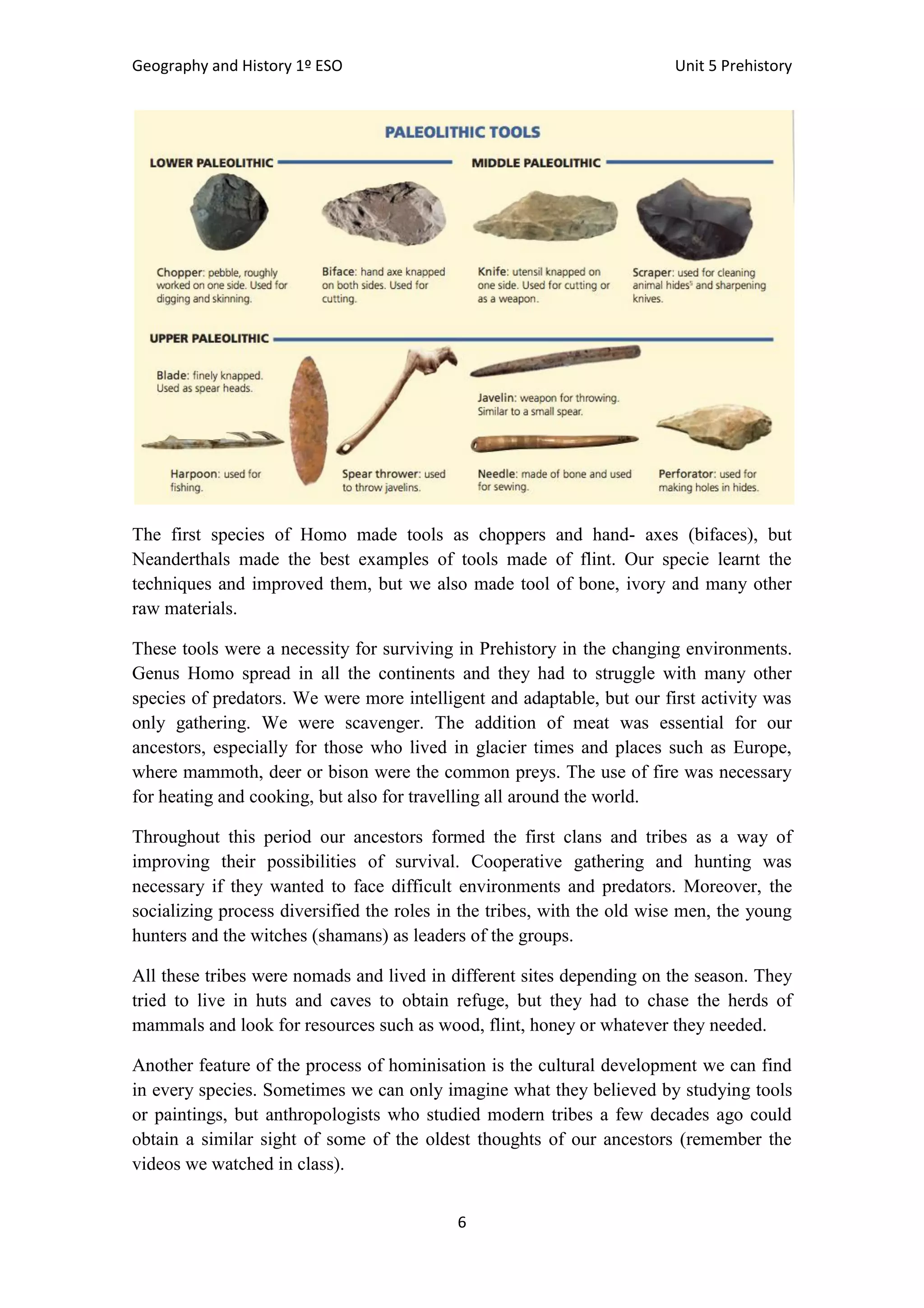 Unit 5 prehistory theory | PDF