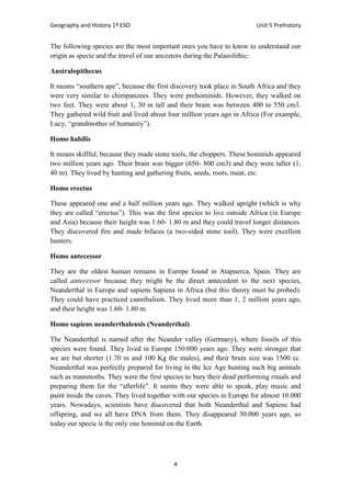 Unit 5 prehistory theory | PDF