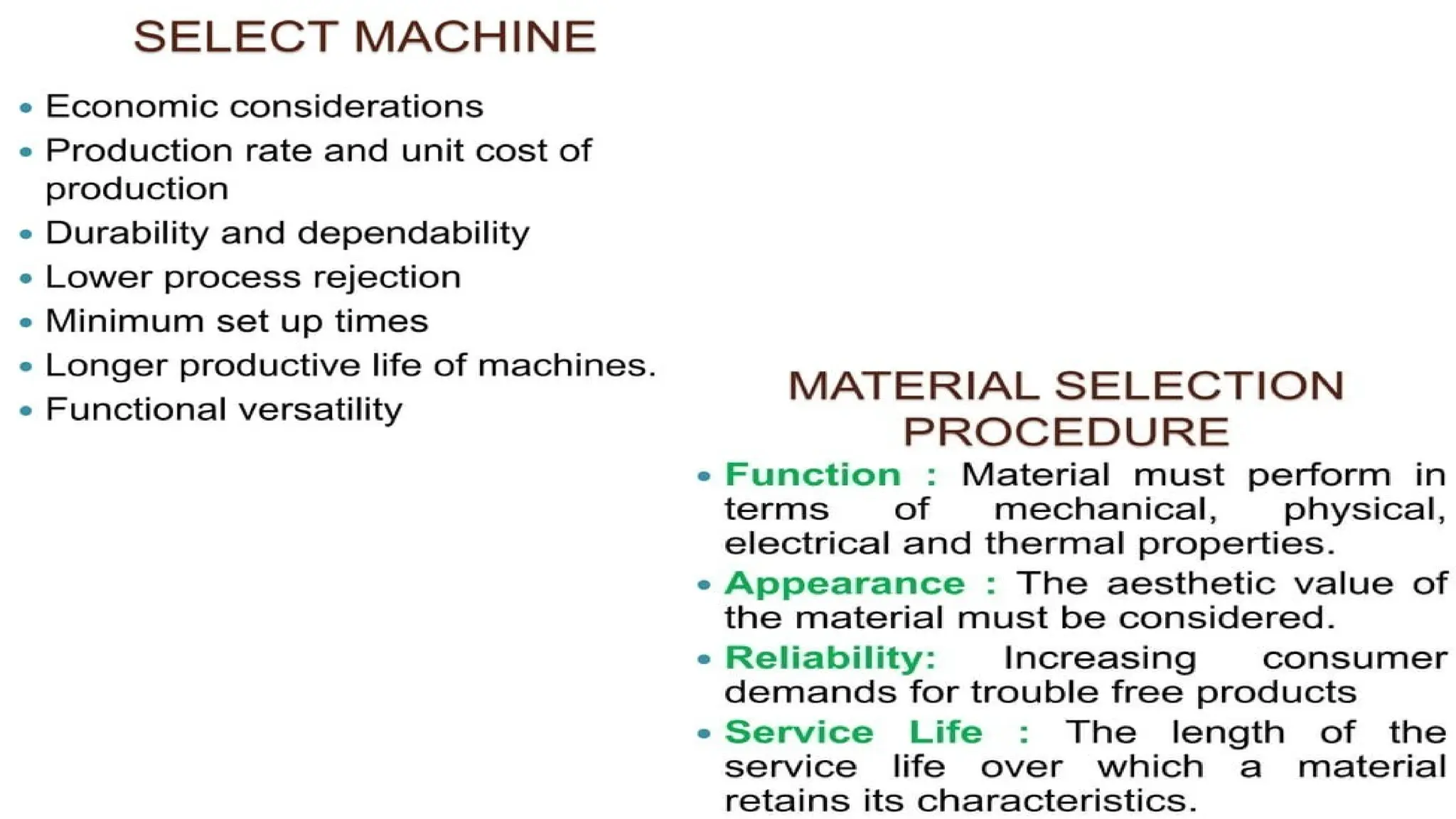 PROCESS PLANNING. steps in process selection | PPT