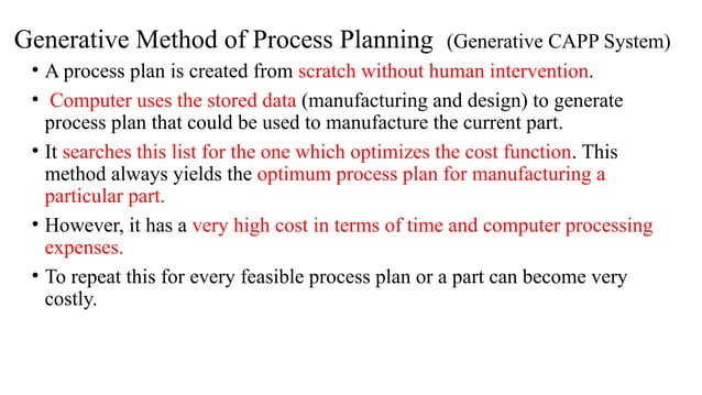 PROCESS PLANNING. steps in process selection | PPT | Technology & Computing