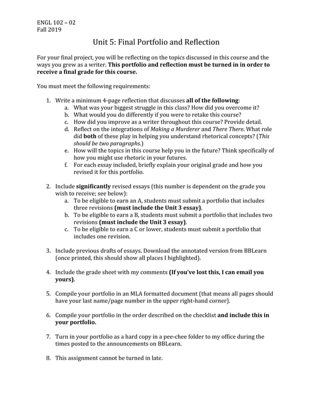 Unit 5 project fall 2019 | PDF