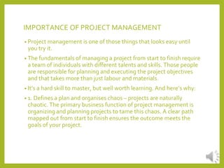 Unit 5 project management | PPTX