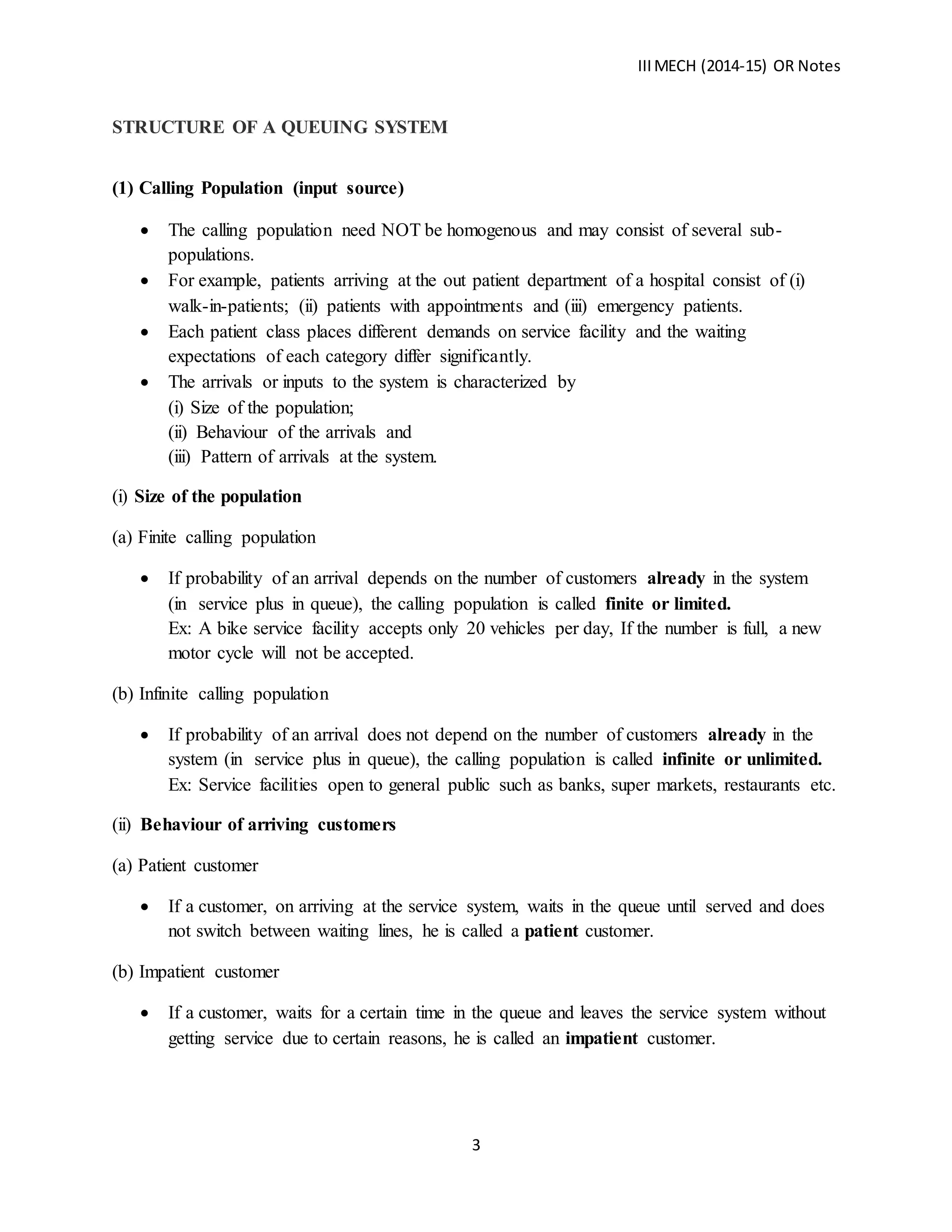 OR Unit 5 queuing theory | DOCX