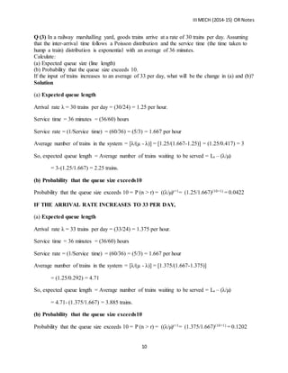 OR Unit 5 queuing theory | DOCX