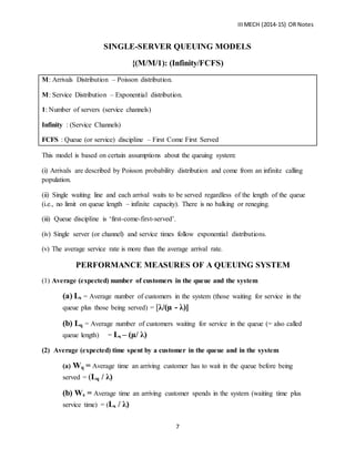 OR Unit 5 queuing theory | DOCX