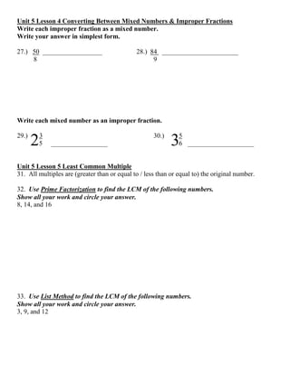 Unit 5 quiz review | DOCX