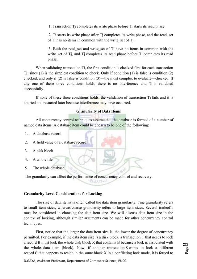 Unit 5 Rdbms Study Material Pdf