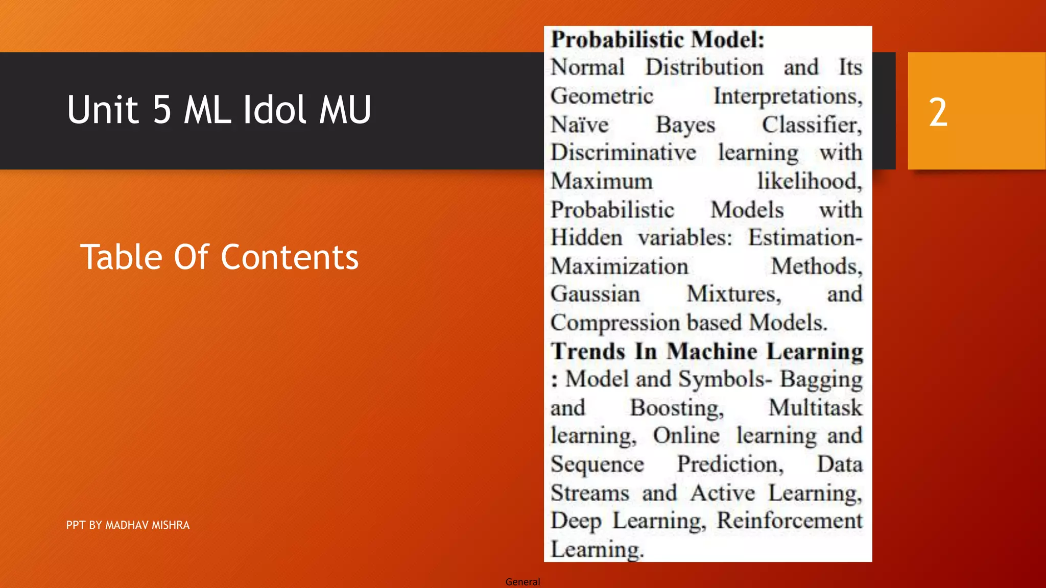 Machine Learning Unit 5.1 Semester 3 MSc IT Part 2 Mumbai University | PPTX