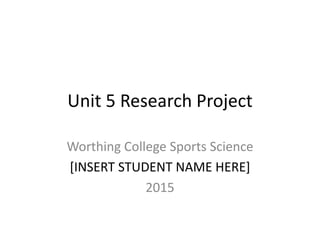 Unit 5 research project scientific structure template | PPTX ...