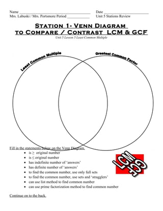 Unit 5 review stations | DOC