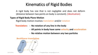 Unit 5 rigid body dynamics | PPTX