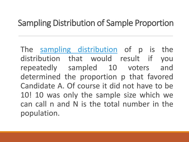 Sampling Distribution of Sample proportion | PDF